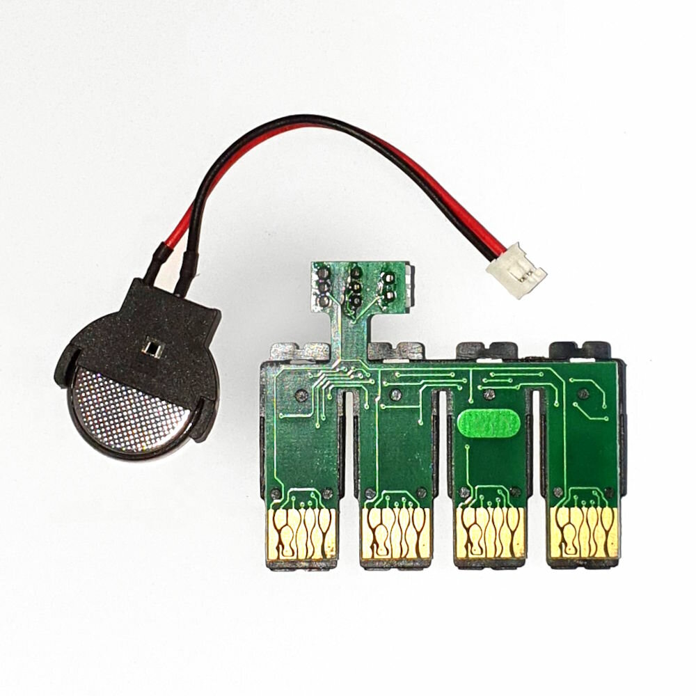 Чип для СНПЧ к Epson Expression Home XP-342, XP-332, XP-442, XP-432, XP-335, XP-435, XP-345, XP-247, XP-245, XP-235, XP-445, XP-255, XP-352, XP-355, XP-257, XP-452, XP-455 (картриджи T2991-T2994, 29, 29XL), с кнопкой сброса, чиповая планка, chip-ciss-XP342