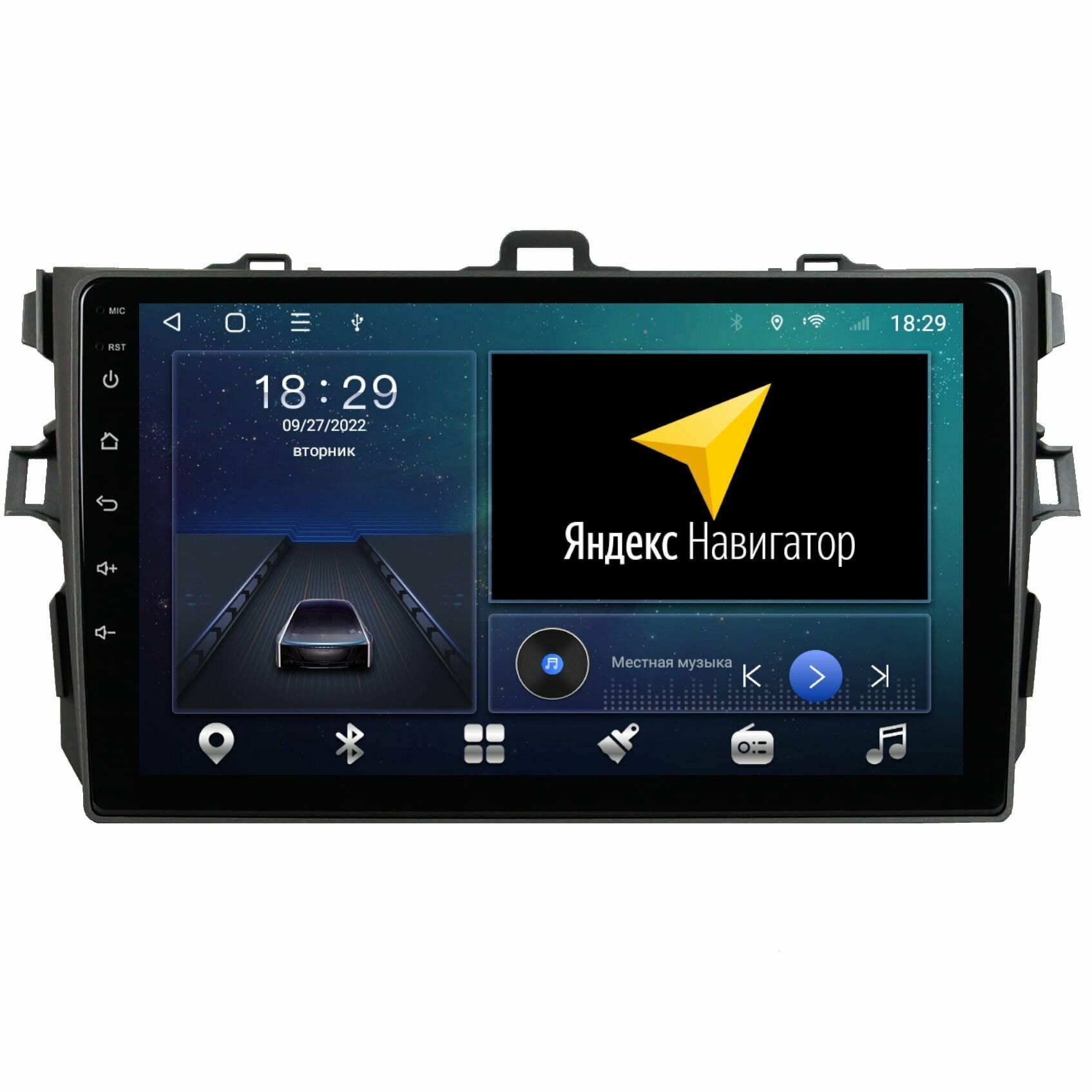 Магнитола Epic T18 Toyota Corolla E150 2006-2012 - Android 12 - Процессор 8 ядерный - CarPlay - IPS экран - DSP - 4G(Sim)