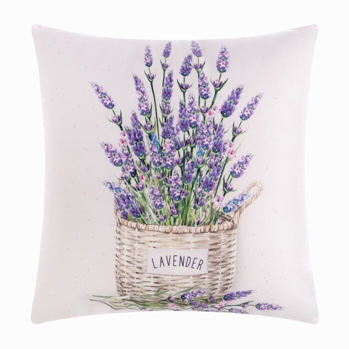 Подушка Этель "Lavender" 40х40 см, 100% п/э, 7516080