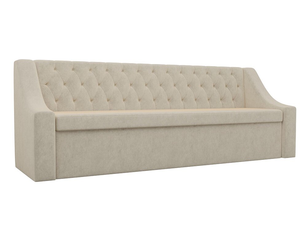 Прямой диван Мерлин Бежевый Микровельвет, дельфин, 203х65х87 см