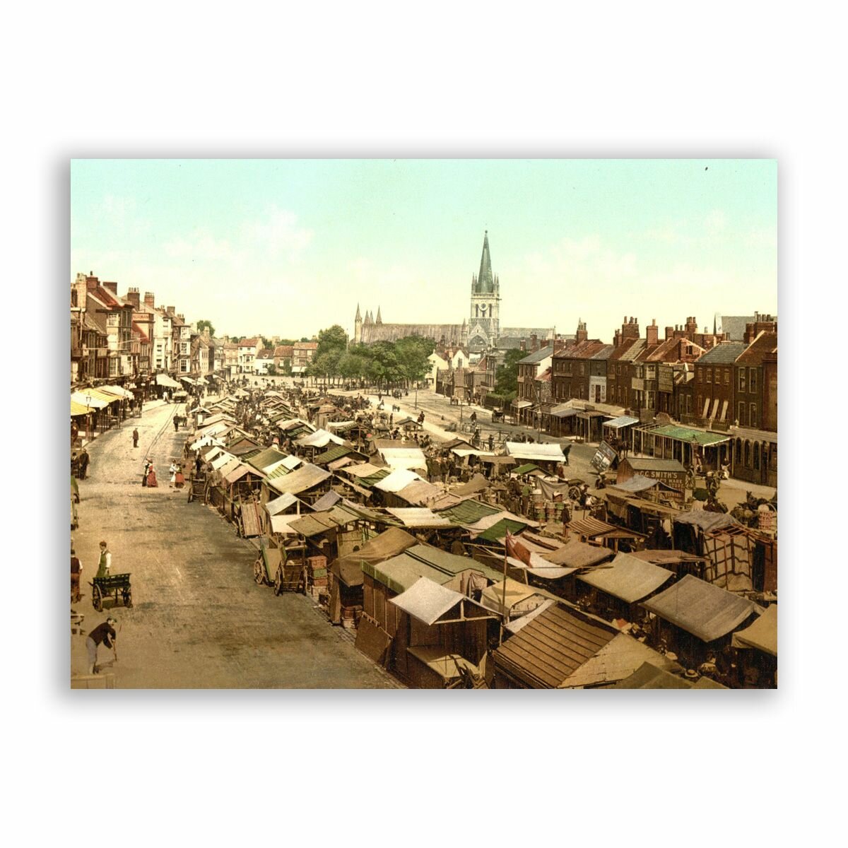 Постер, плакат на бумаге / The market, Yarmouth, England / Размер 30 x 40 см