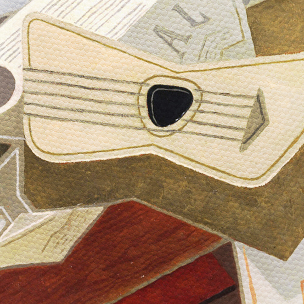 Картина на холсте, репродукция / Хуан Грис - Guitar and Newspaper / Размер 80 x 106 см
