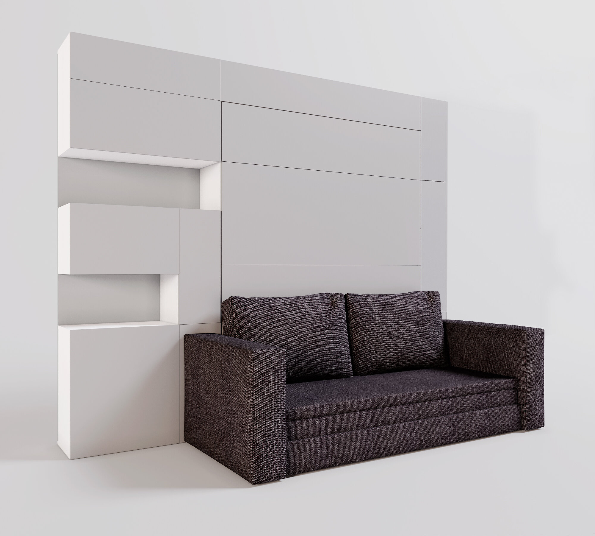 Шкаф кровать-трансформер с диваном Летто Максима Гранде 1600 исполнение 1/3 Тренд