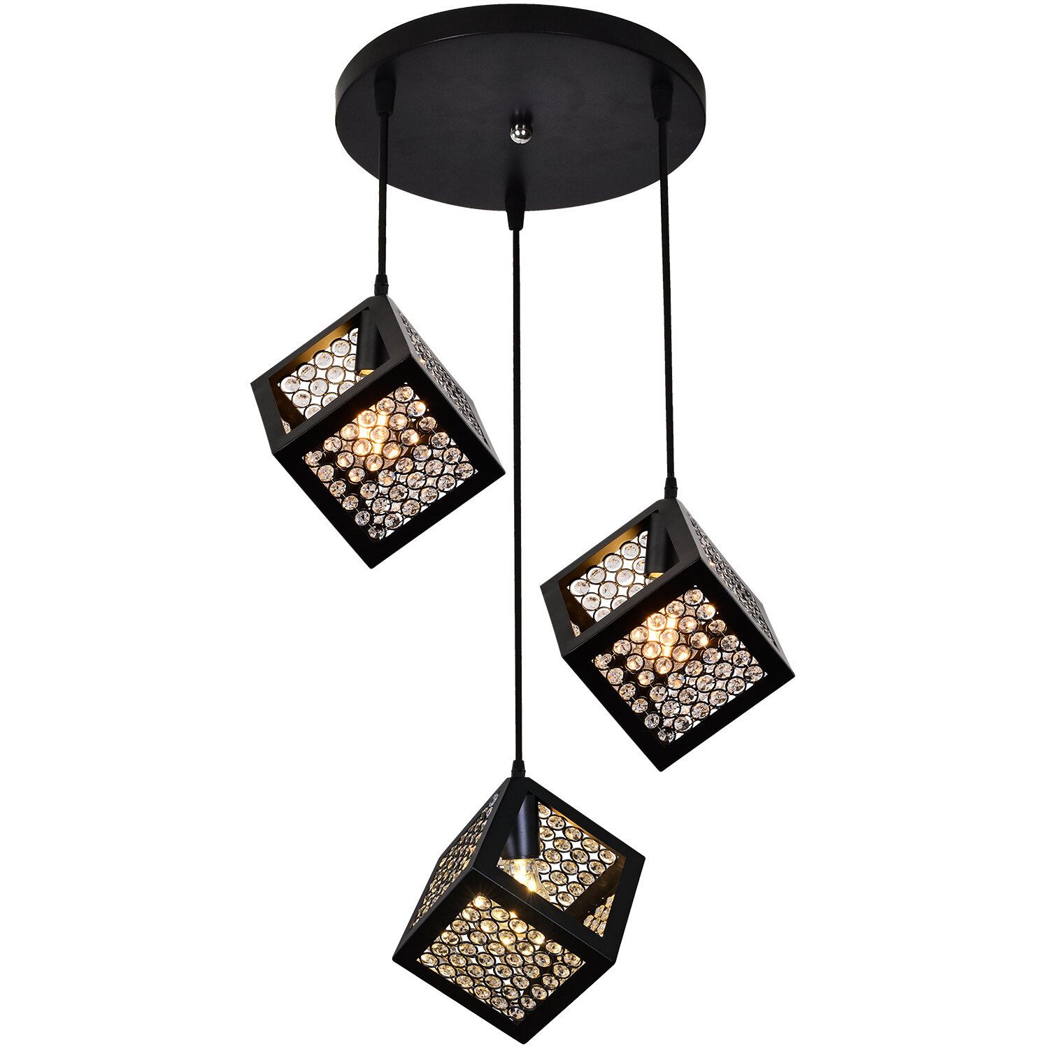 Люстра потолочная, подвесная, Светильник потолочный Reluce 03210-3.9-03 BK