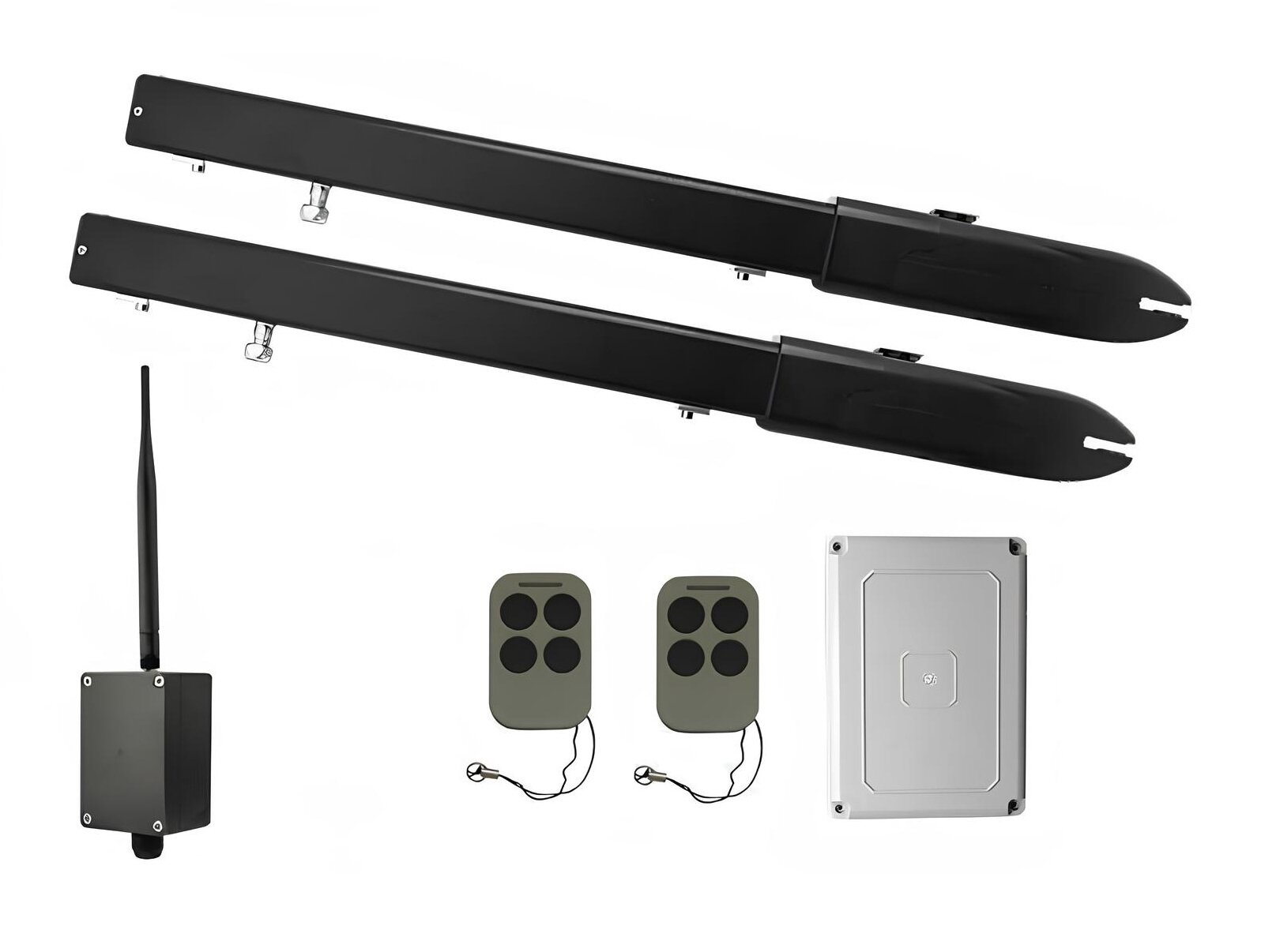 Автоматика для распашных ворот KSW-3000 T2-BT, комплект: 2 привода, блок управления, 2 пульта, Bluetooth-модуль