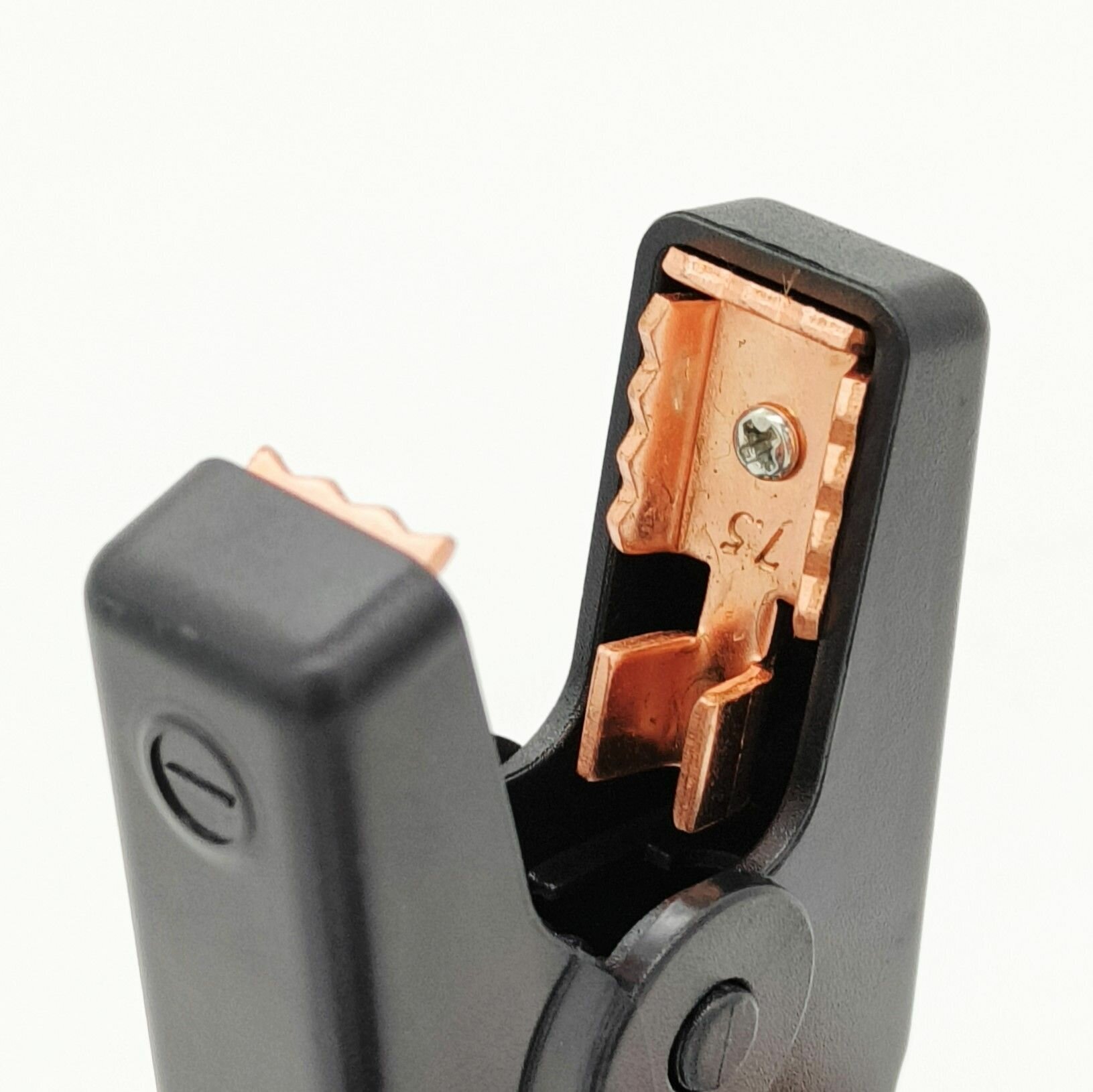 Зажим крокодил 98мм, 100а, 2 штуки красный+черный