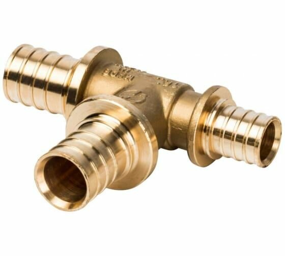 Тройник переходной ELSEN MONOLIT - 20 x 16 x 20 (для труб из сшитого полиэтилена, латунь)