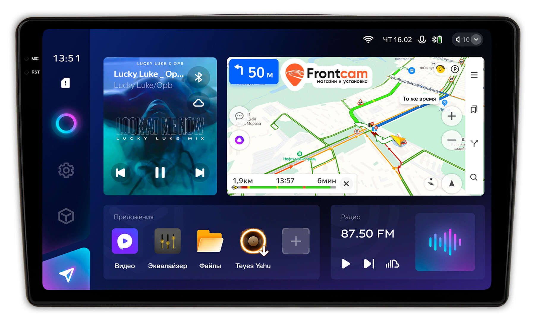 Штатная магнитола Teyes CC3 2K 360 6/128 9.5" RM-9-689 Suzuki Alto 2009-2014 Android 10 (4G-SIM, DSP, QLed)