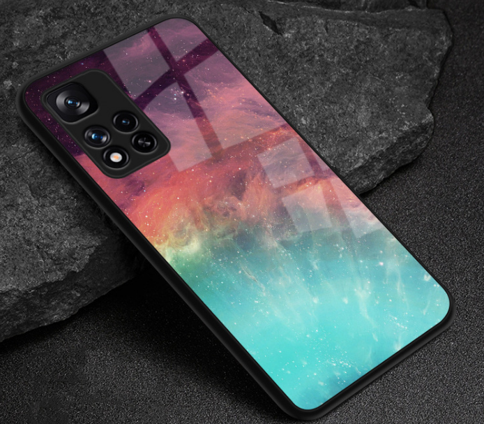 Силиконовый чехол-бампер MyPads для Xiaomi Redmi Note 11 Pro / Note 11 Pro Plus / Note 11E Pro с закаленным стеклом на заднюю крышку телефона «тема.