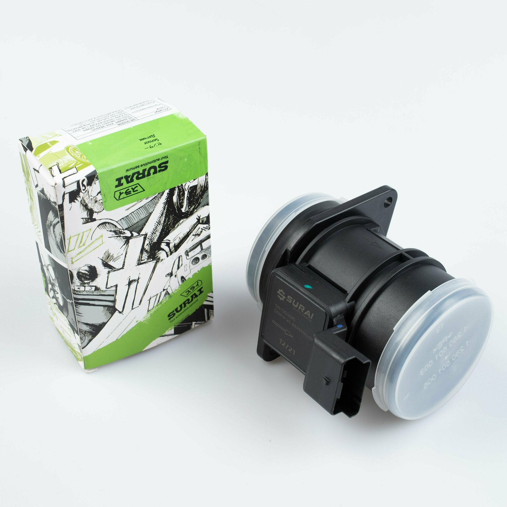 Датчик массового расхода воздуха для дв. ЗМЗ 406 с микас SURAI SR 00335 (ДМРВ аналог 20-3855000-10)