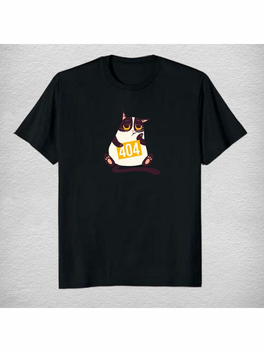 Футболка кот ошибка 404