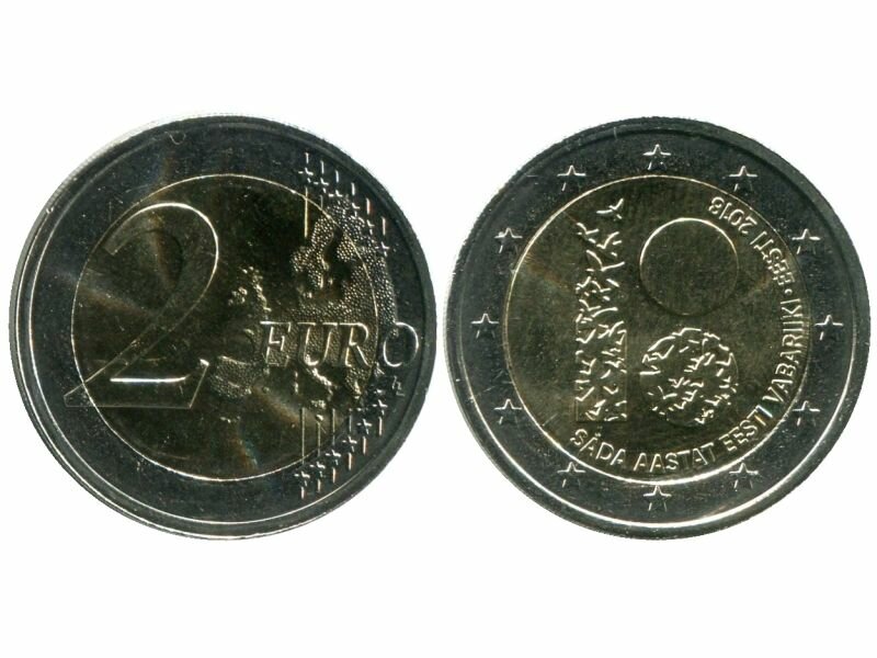 2 Евро Эстонии 2018 Г, 100-Летие Эстонской Республики