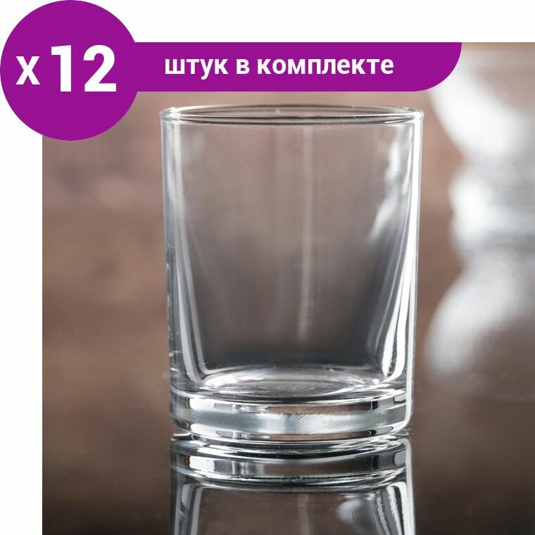 Стакан для виски Istanbul, 250 мл, цвет прозрачный (12 шт), набор стаканов