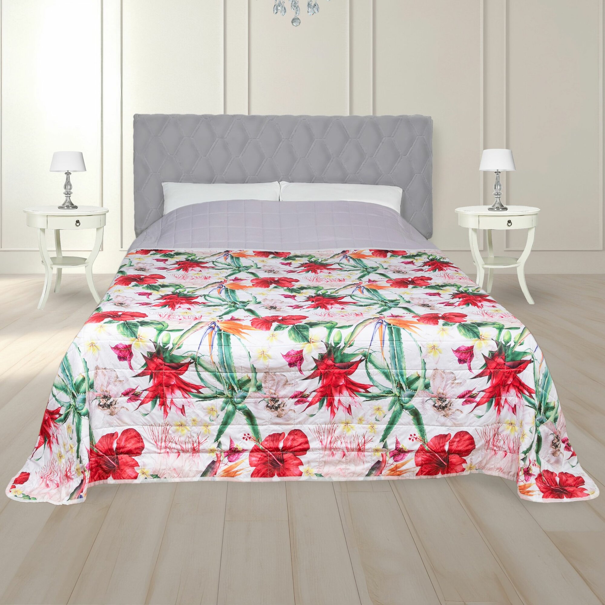 Одеяло - покрывало на кровать 260х260 см стеганное двуспальное, SERVALLI