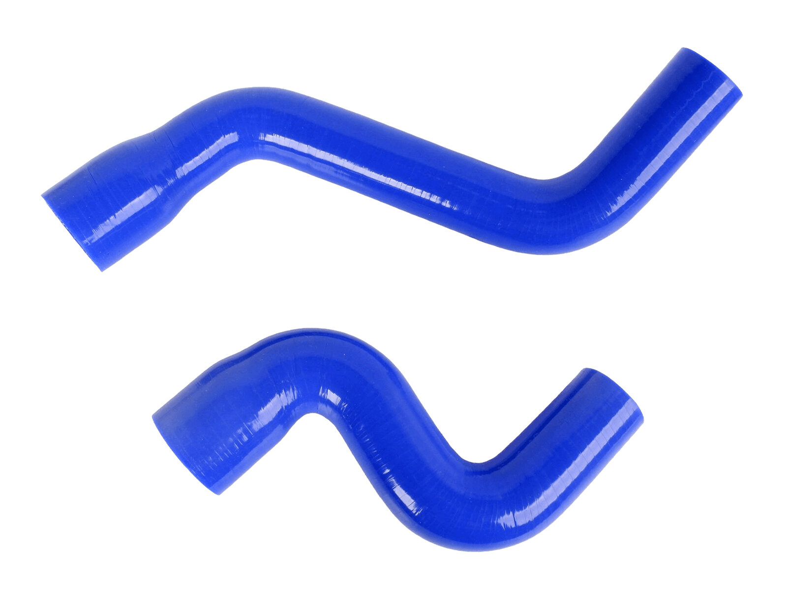 Патрубок радиатора ГАЗон Next дв. ЯМЗ комплект 2 штуки синий силикон MEGAPOWER