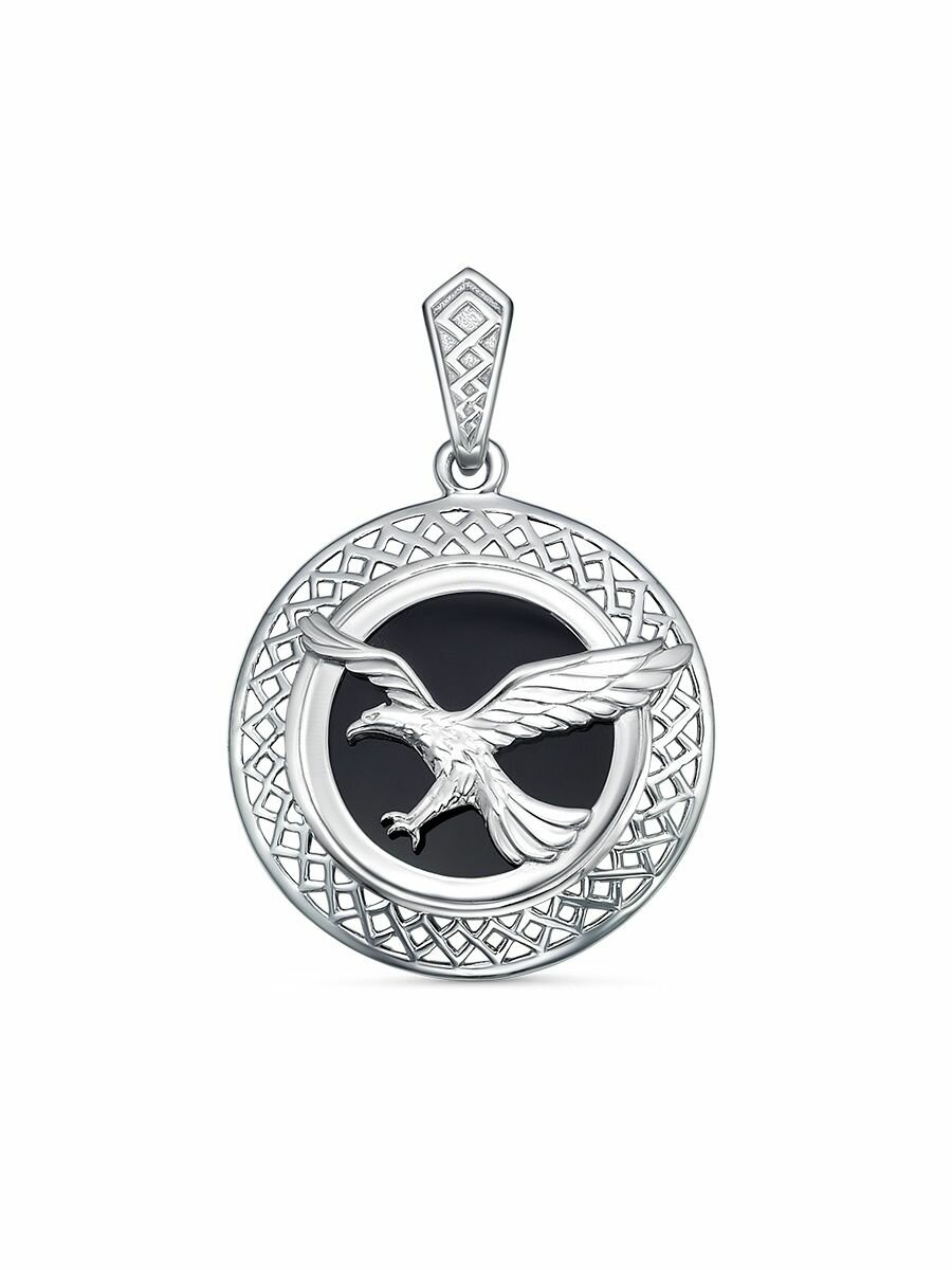 Подвеска, серебро, 925 проба, родирование, агат