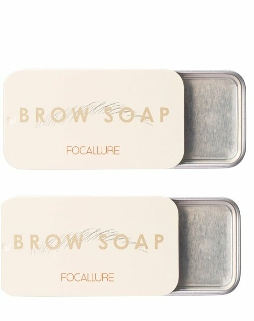 Мыло для бровей Focallure, Brow Styling Soap, с щеточкой, 10 гр, 2 шт.