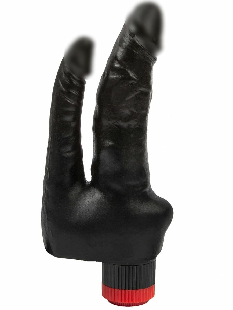 Вибратор-фаллоимитатор/ анально-вагинальный, черного цвета, 19см.