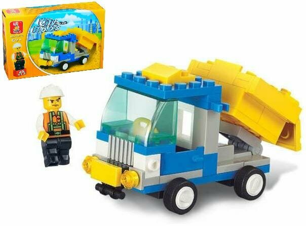 Конструктор "Городские службы. Самосвал" 65 деталей в коробке
