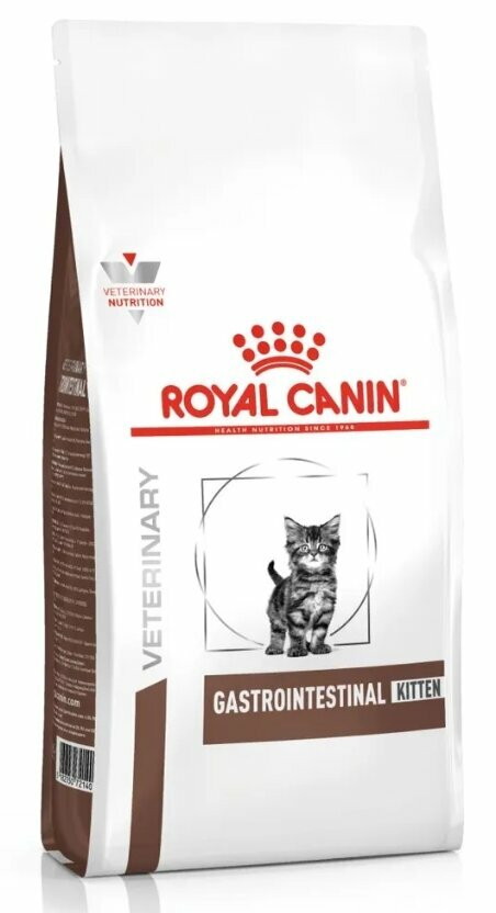 Корм сухой полнорационный для котят от 2 до 10 месяцев Royal Canin Gastrointestinal Kitten, диетический, при нарушениях пищеварения, 2 кг