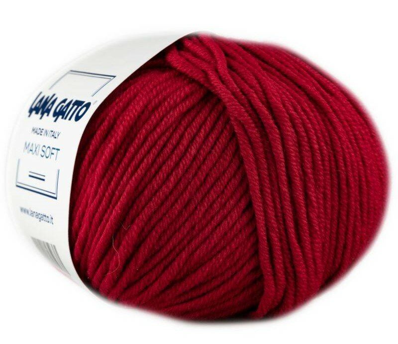 Пряжа Maxi soft - 12246 т. красный