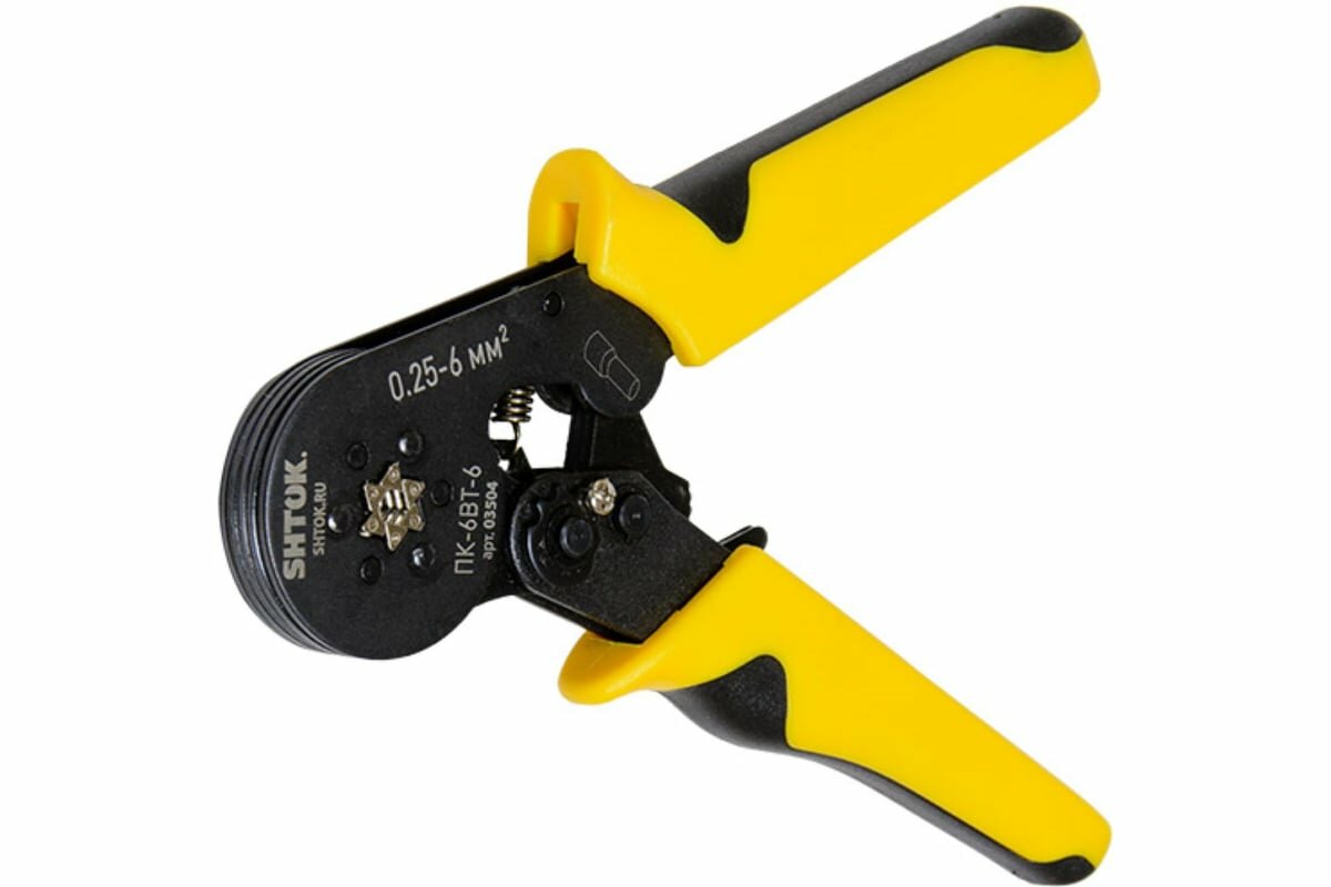SHTOK ПК-6вт-6 03504 Пресс-клещи для опрессовки втулочных наконечников 0.25-6 мм2