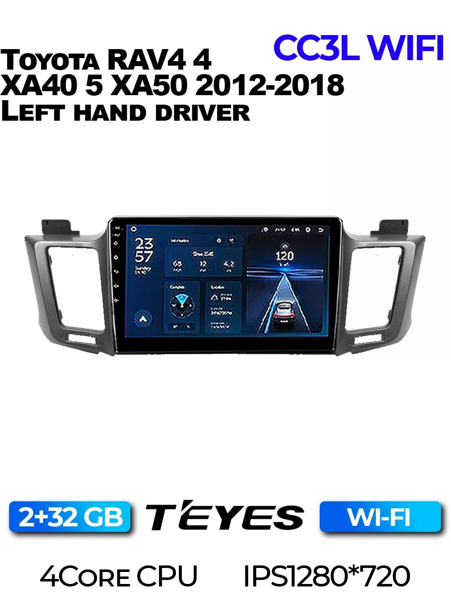 Андроид магнитола Teyes CC3L WIFI Toyota RAV 4 XA40 2+32