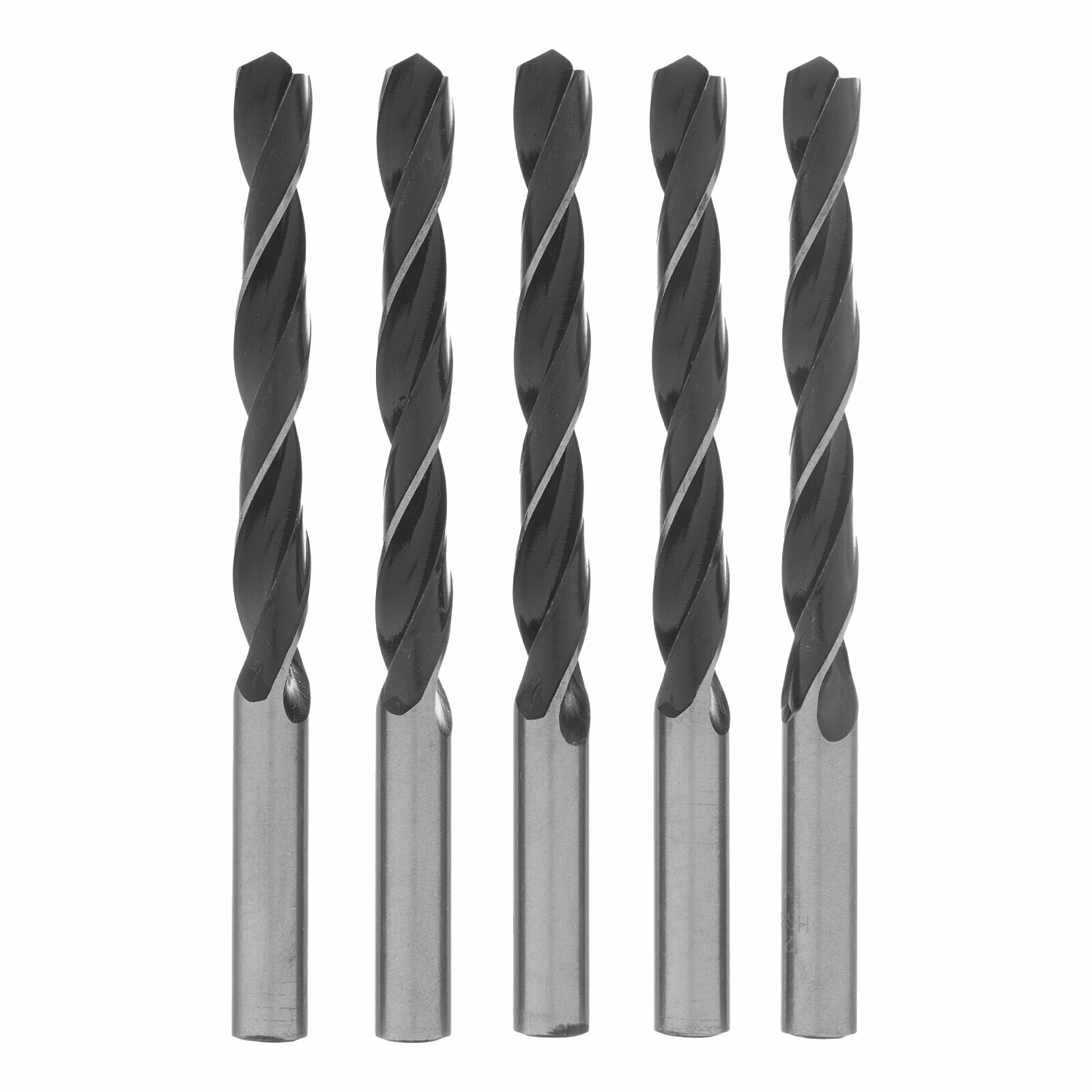 Сверло по металлу Сибртех, 12 мм, 5 штук, цилиндрический хвостовик, быстрорежущая сталь, угол заточки 118 гр, 722985