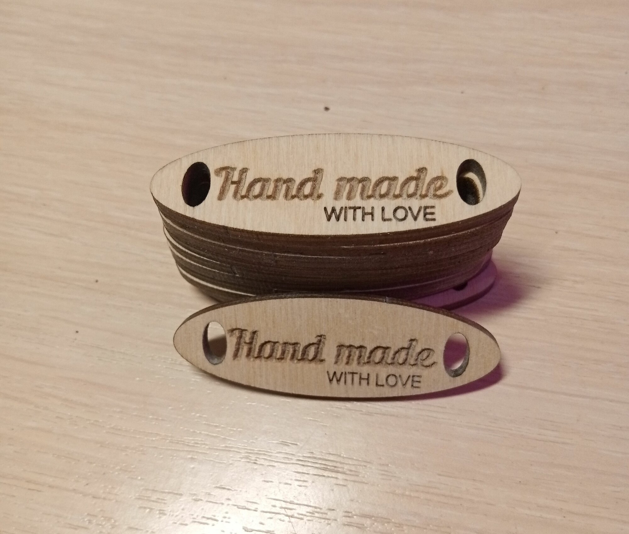 Набор бирок для ротанга "hand made" Овал, 10 шт