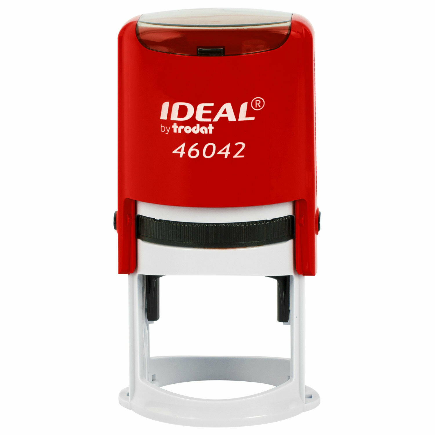 Упаковка 2 шт. Оснастка для печатей оттиск D=42 мм, синий, TRODAT IDEAL 46042, корпус красный, крышка, подушка,125311
