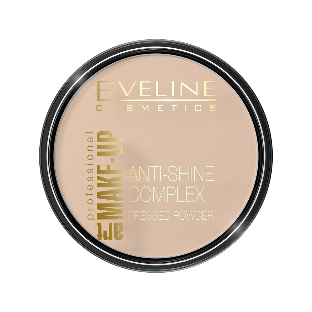 Пудра Eveline "Art", Professional, Anti-shine, Pressed, матирующая, минеральная, с шелком, для лица, тон 32, Natural