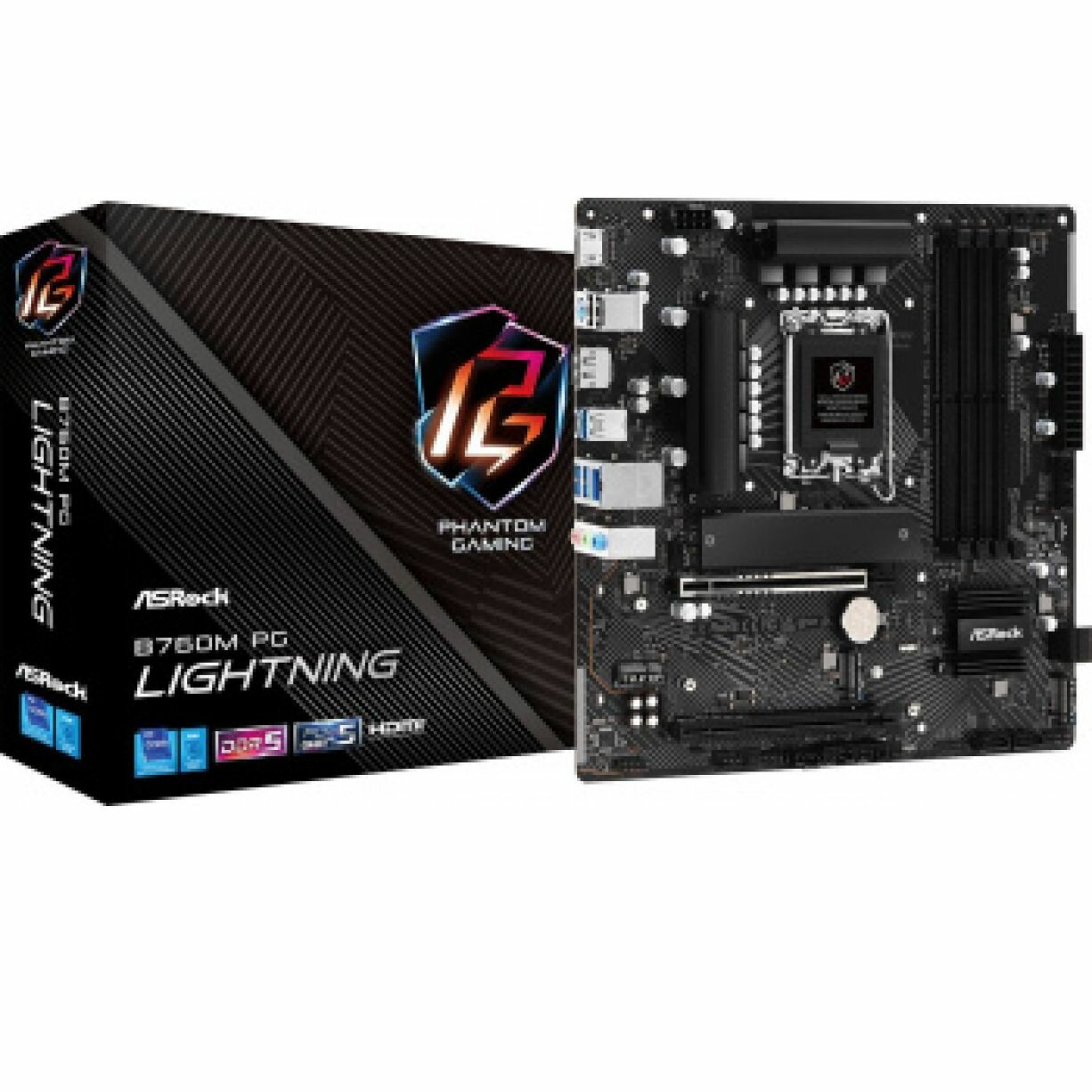 Материнская плата Asrock B760M PG LIGHTNING (Intel LGA-1700 B760 DDR5)