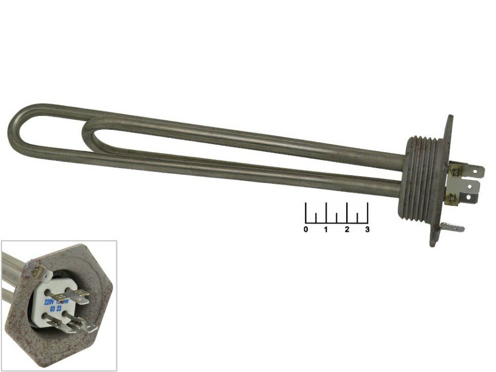 Тэн для масляного радиатора и чугунных батарей 1500W 225мм (P15M)