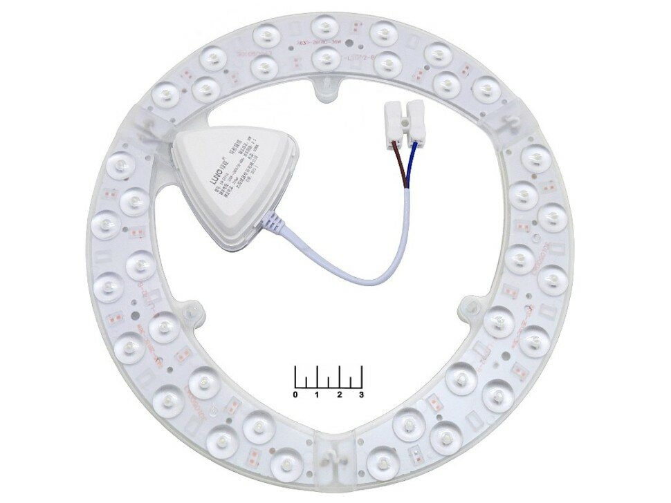 Светодиодный модуль 220V 30W белый 36LED D-230мм на магните GY-116-30W