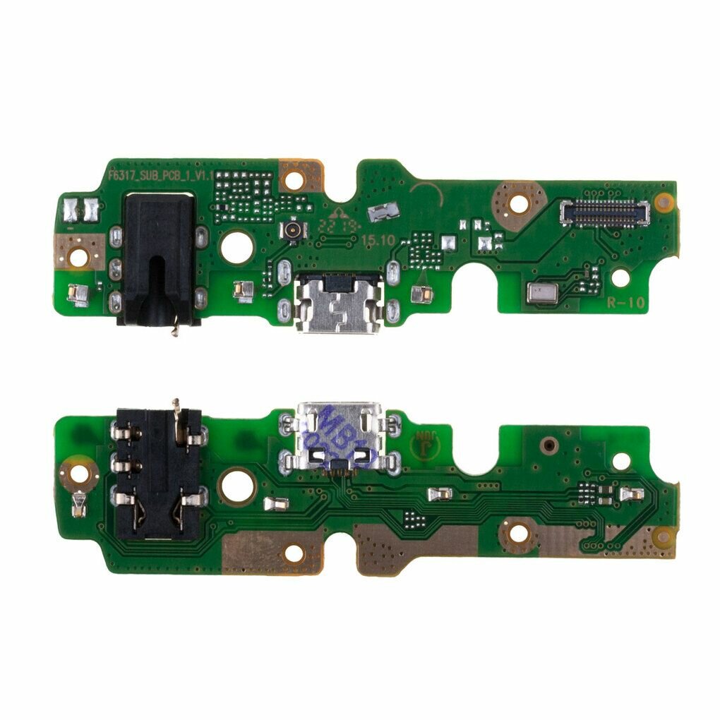 Шлейф для смартфона Tecno Spark 7 плата на системный разъем/разъем гарнитуры/микрофон