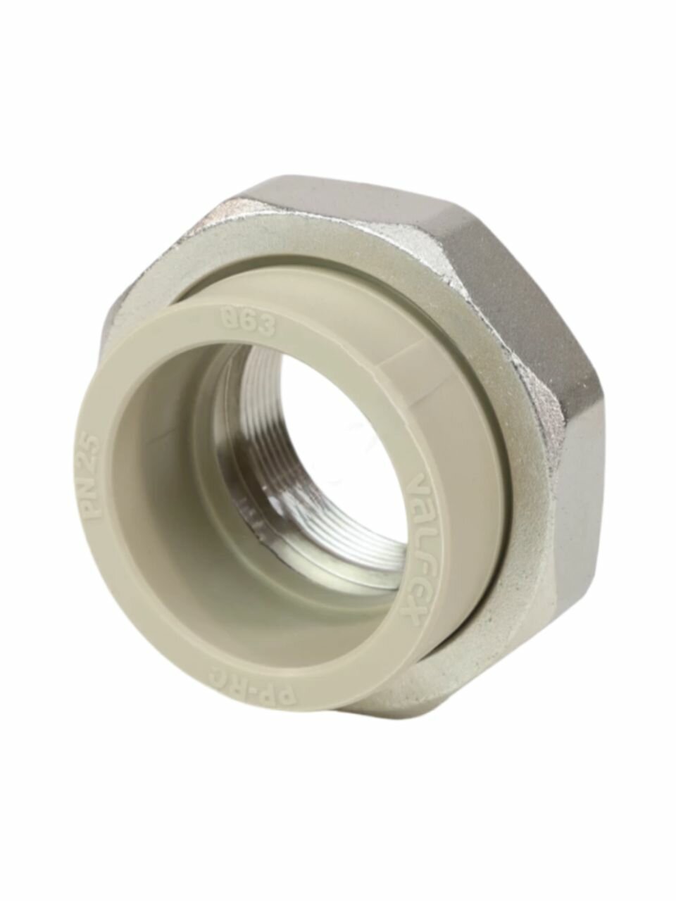 Муфта PP-R комбинированная разъемная серая Дн 32х1" ВР VALFEX 10155025Г