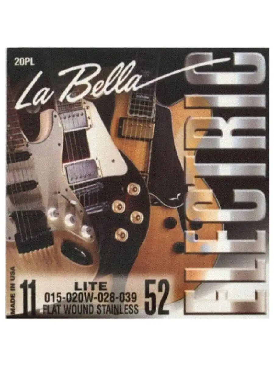 Струны для электрогитары LA BELLA 20PL-Light, 011-052