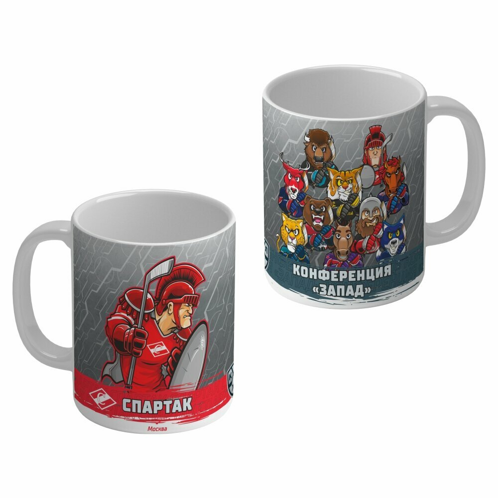 Кружка "KHL OFFICIAL" (Запад - ХК Спартак Сезон 2021-22) (Темный)