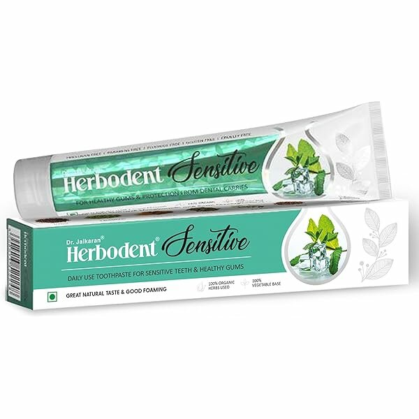 Herbodent SENSITIVE Toothpaste, Dr. Jaikaran (Хербодент сенситив зубная паста - для чувствительных зубов и здоровых десен, Доктор Джейкаран), 100 г.