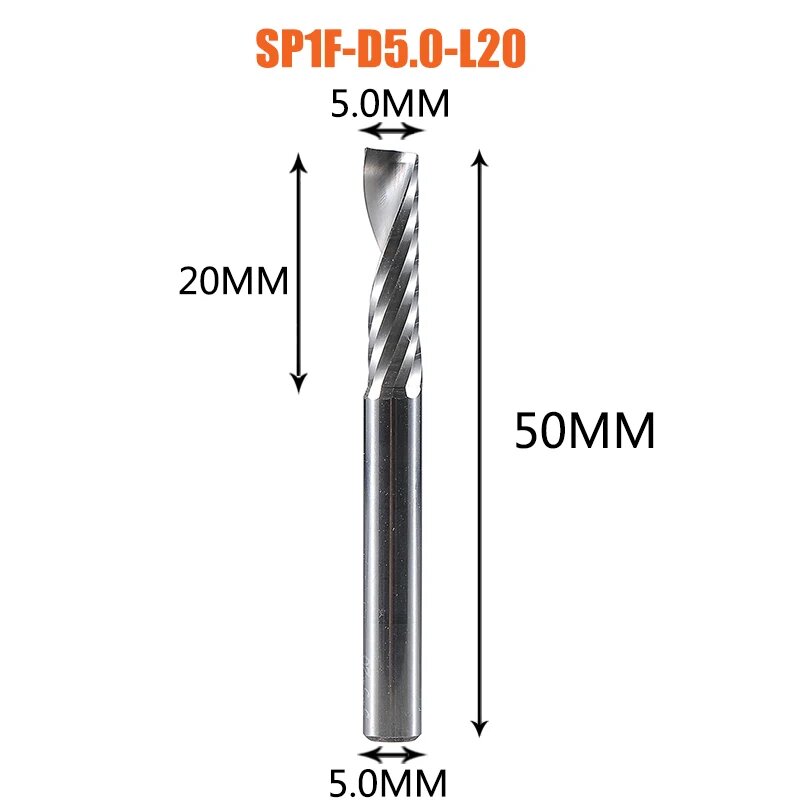 Гравировальный бит RSP1F-D5.0-L20 5.0x20 мм