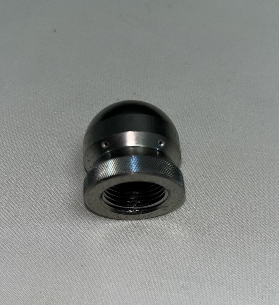 Каналопромывочная форсунка, резьба 3/8 дюйма, 1бой вперед 5 назад (круглая)