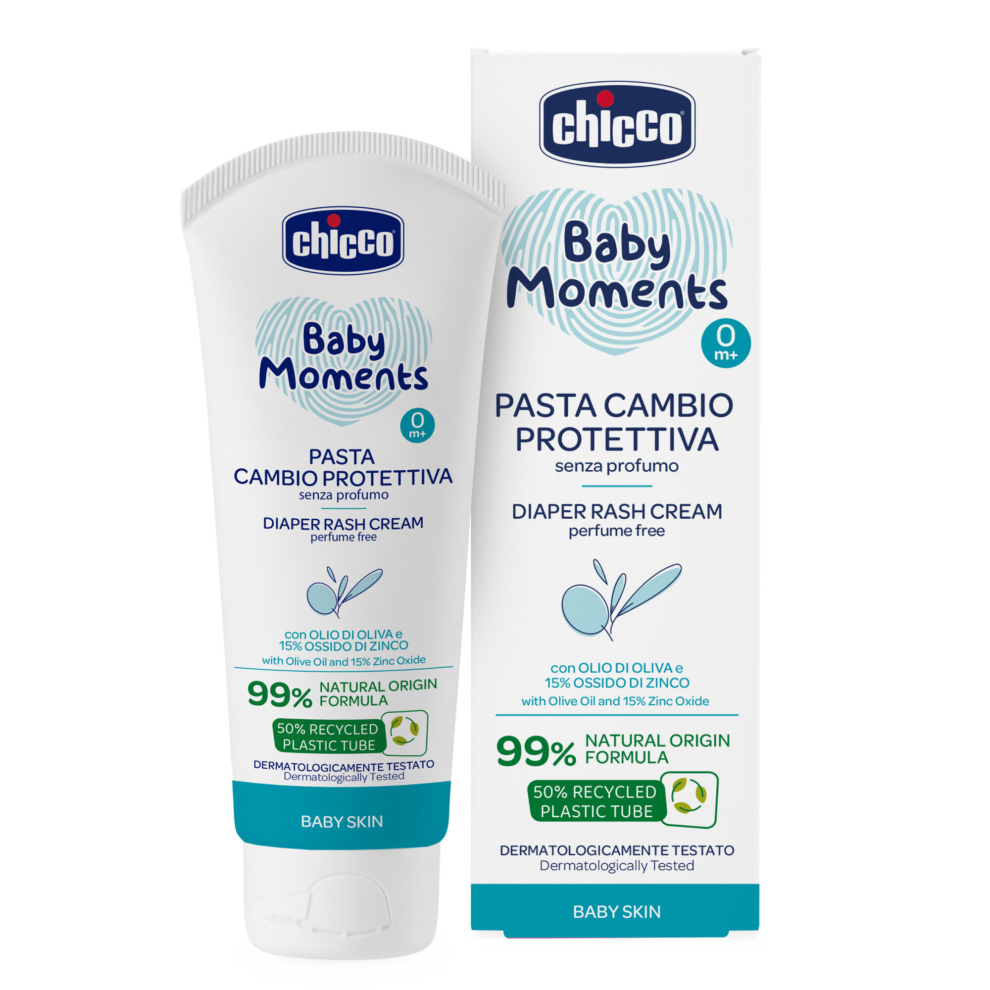 Крем под подгузник для новорожденных от опрелостей Chicco Baby Moments, 100 мл