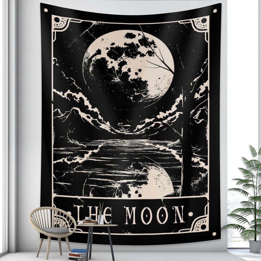 Гобелен Таро, индийская мандала, 100% полиэстер Черный, 95x70cm, gt124b-5