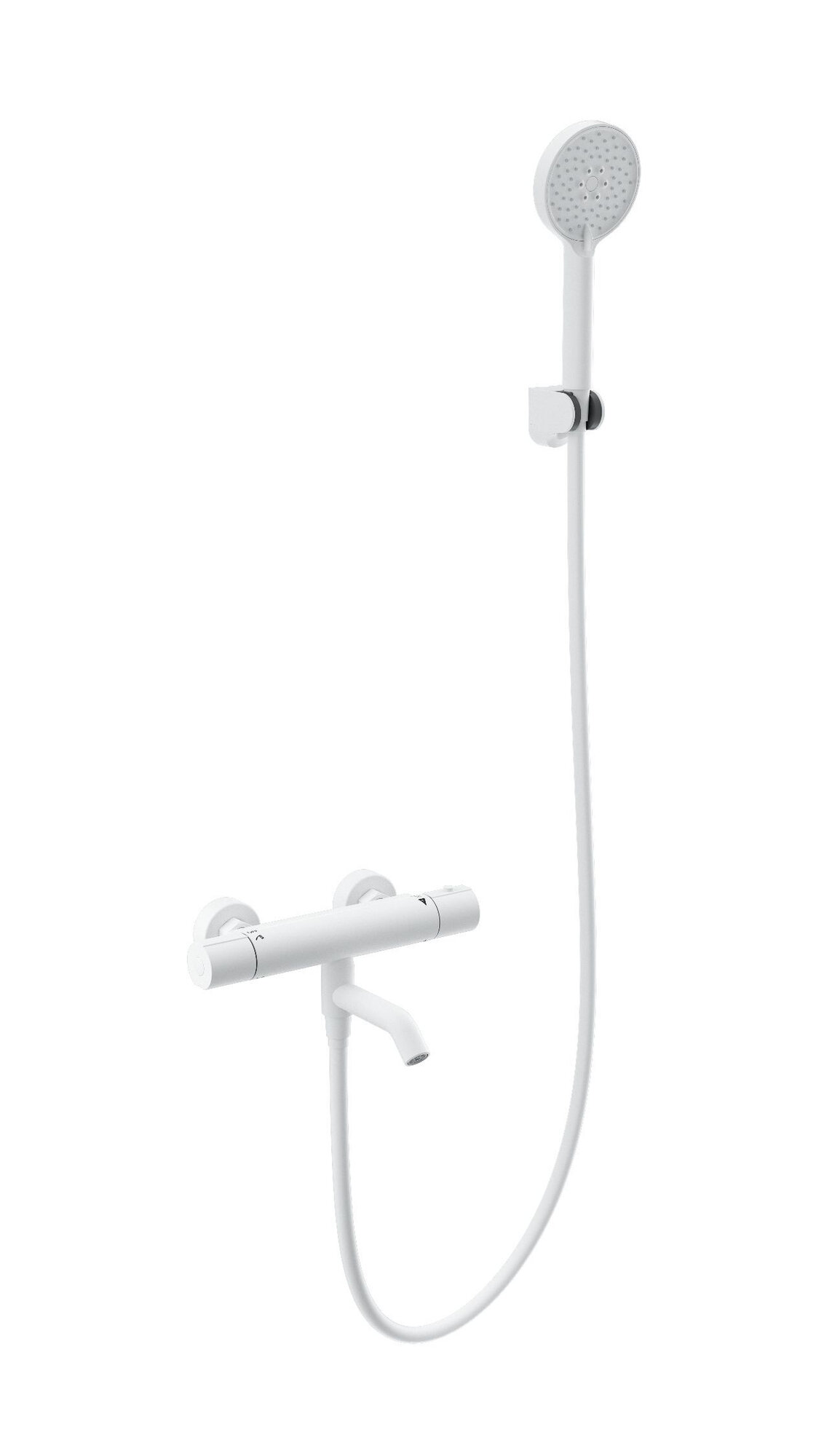 Смеситель для ванны с душем и термостатом WONZON & WOGHAND, Белый матовый (WW-B3029-A1-MW)