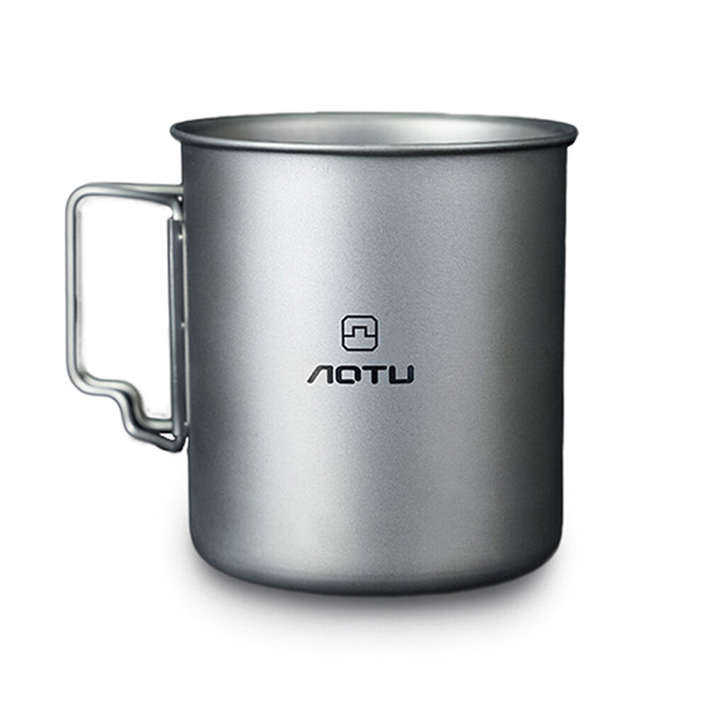 Титановый горшок AOTU, однослойный чистый титановый стакан для воды, уличная