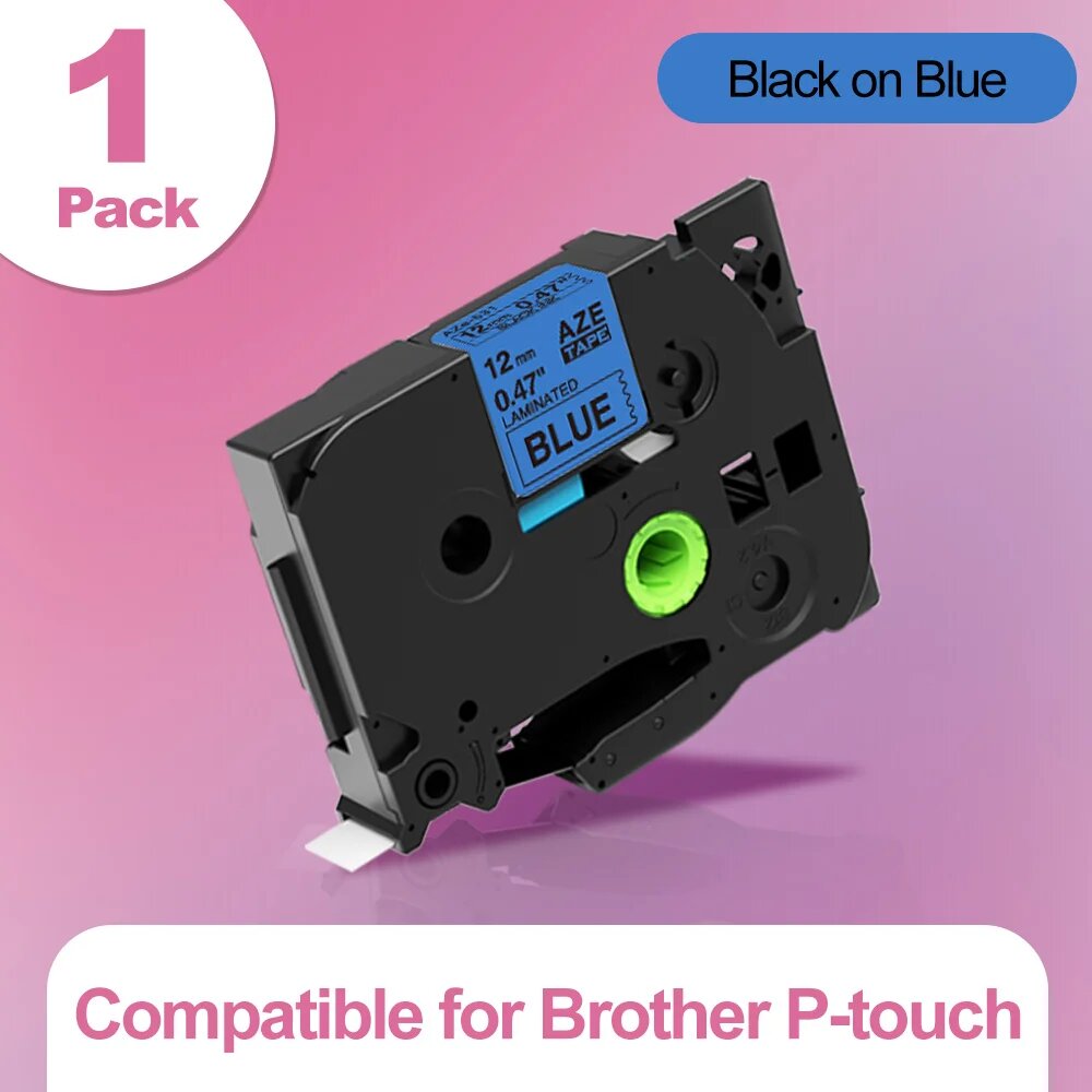 МаркДомен принтер этикеток E1000 PRO TZ231 12mm Black on Blue