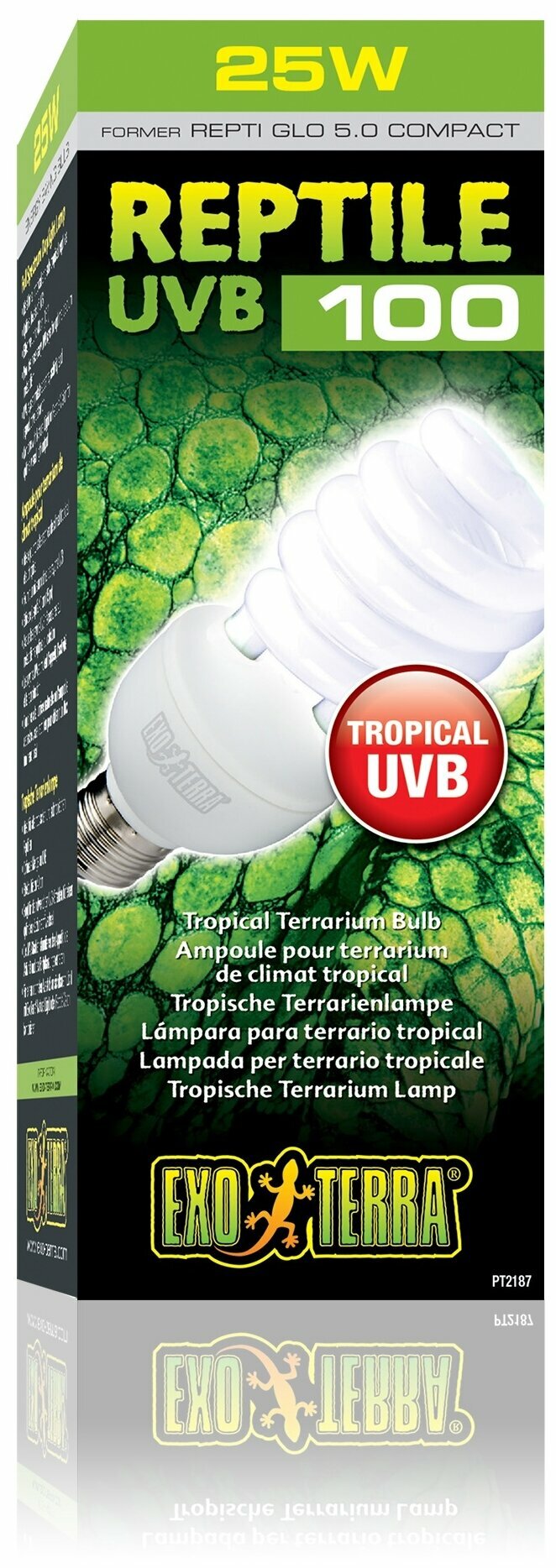 Лампа ультрафиолетовая Exo Terra Reptile UVB100,25 Вт