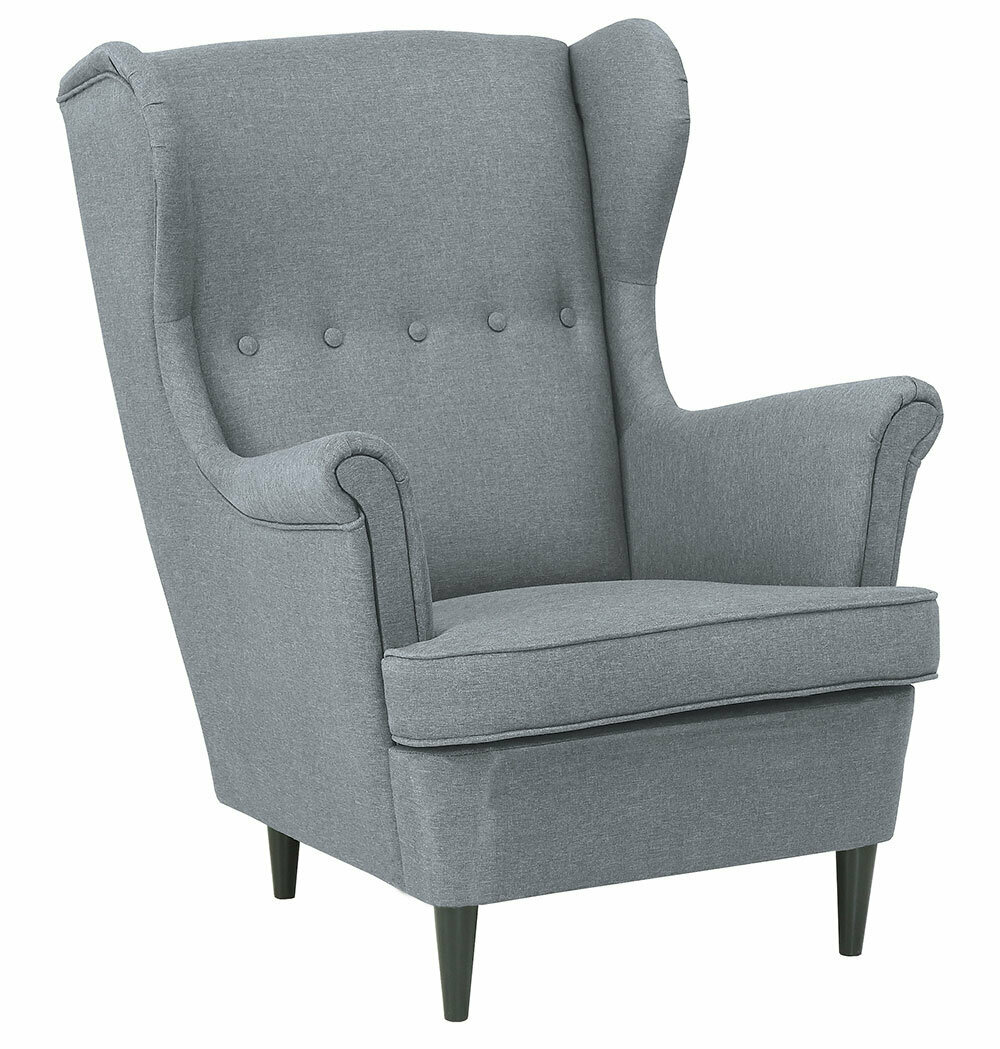 Кресло Стиль, массив дерева, с ножками и подлокотниками, обивка рогожка