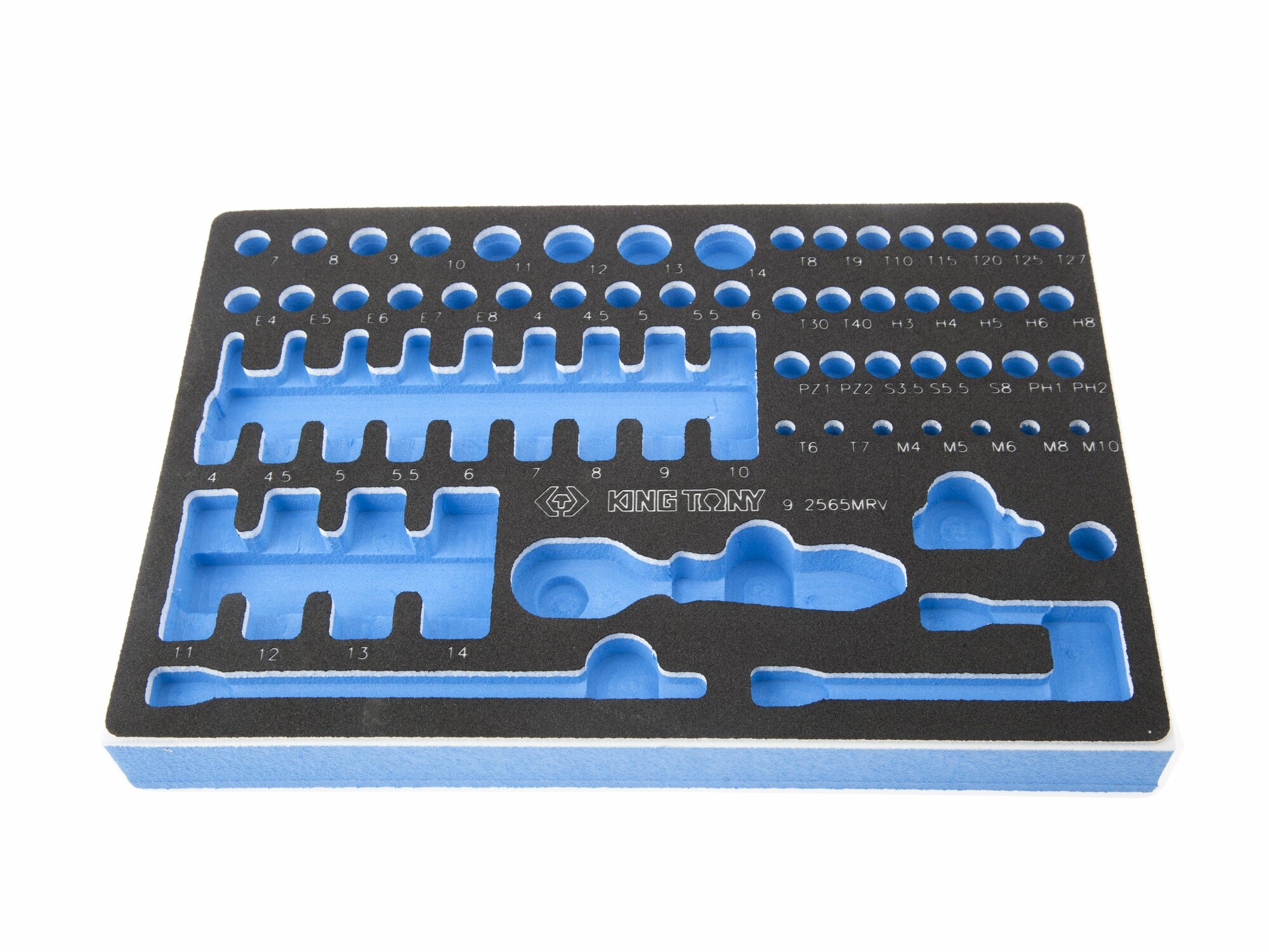KING TONY Ложемент для наборов торцевых головок 2565MRV, 9-2565MRV, EVA 85811132B