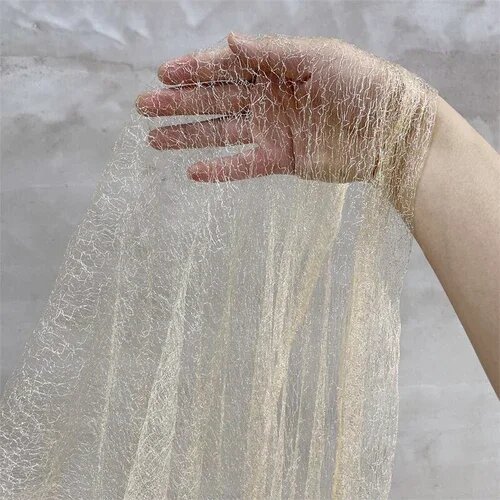 Полиэстер/акрил сетчатая ткань для рукоделия Champagne color